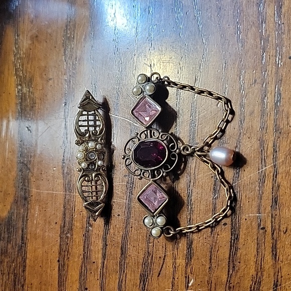 Source Unknown | Jewelry | Vintage Victorian Swag Crystal Amethyst And ...